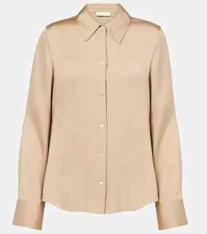 Women's Beige Satin Shirts