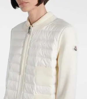 Moncler Down-paneled Knitted Jacket