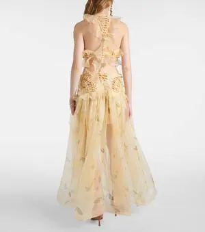 Zimmermann Balance Ruffled Silk Organza Maxi Dress