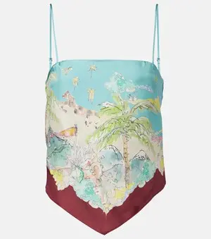 ALEMAIS Alémais Daria Printed Silk Top - Multicoloured