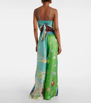 ALEMAIS Alémais Daria Printed Silk Top