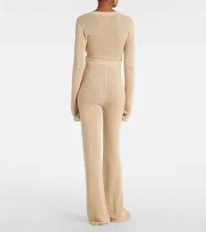 Posse Lennon Knitted Cotton-blend Flared Pants