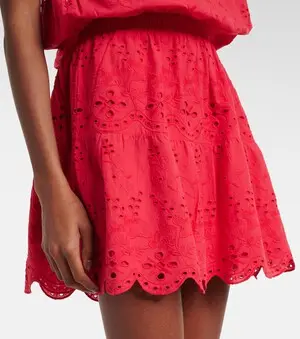 Melissa Odabash Collette Embroidered Cotton Mini Dress