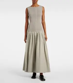 Proenza Schouler White Label Malia Pleated Maxi Dress - Neutrals