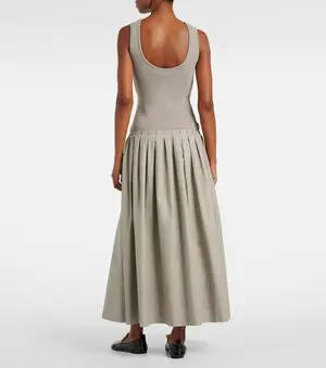 Proenza Schouler White Label Malia Pleated Maxi Dress - Neutrals