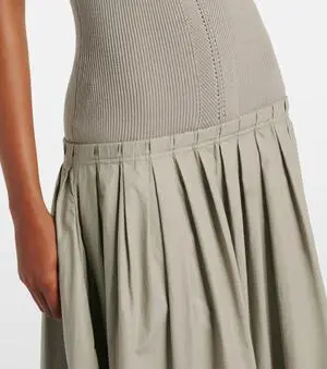Proenza Schouler White Label Malia Pleated Maxi Dress - Neutrals