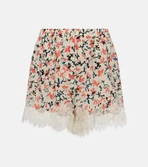 Ulla Johnson Noella Floral Silk Shorts Multicoloured