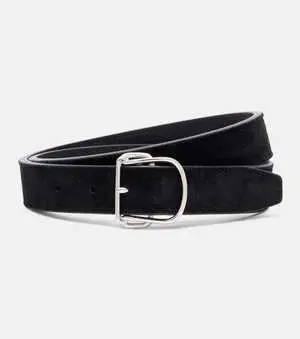TOTEME Swirl Suede Belt - Black