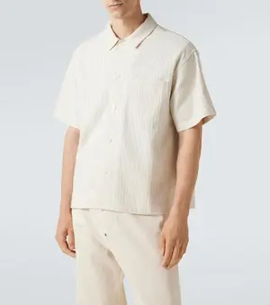 FRAME Striped Bowling Shirt