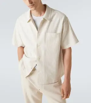 FRAME Striped Bowling Shirt