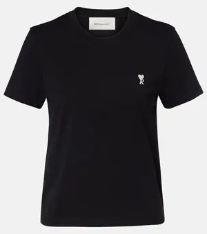 AMI Paris De Cœur Cotton Jersey T-shirt - Black