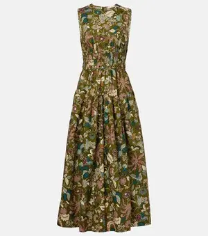 Ulla Johnson Elenora Printed Cotton Midi Dress - Multicoloured