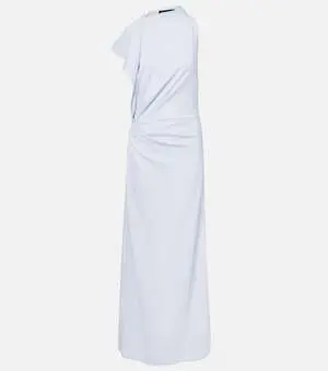 Proenza Schouler Devyn Crêpe Draped Maxi Dress - Blue