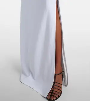 Proenza Schouler Devyn Crêpe Draped Maxi Dress - Blue