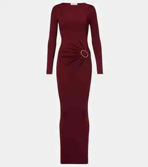 Roland Mouret Gathered Jersey Maxi Dress