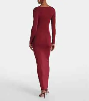 Roland Mouret Gathered Jersey Maxi Dress