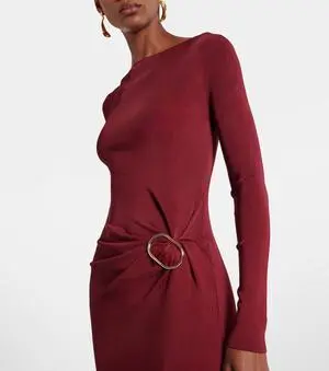 Roland Mouret Gathered Jersey Maxi Dress