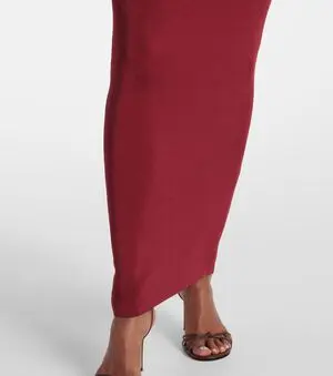 Roland Mouret Gathered Jersey Maxi Dress