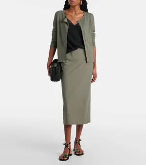 Vince Cotton Midi Skirt