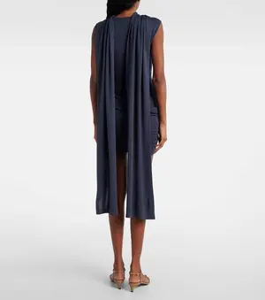 AYA MUSE Solar Scarf-detail Silk-blend Minidress