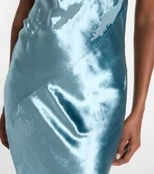 THE SEI Asymmetric Velvet Gown - Blue