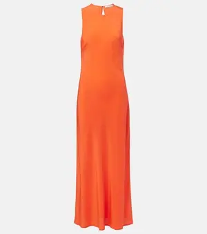 Asceno Valencia Silk Maxi Dress