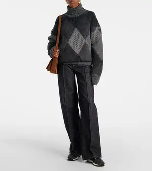 JIMMY CHOO Embellished Cashmere Sneakers - Black