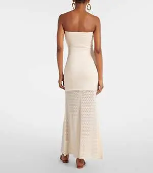 Posse Romy Crochet-trimmed Maxi Dress - White
