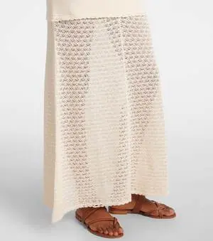 Posse Romy Crochet-trimmed Maxi Dress - White