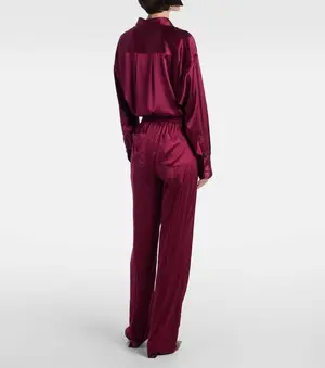 TOM FORD Silk-blend Satin Wide-leg Pants