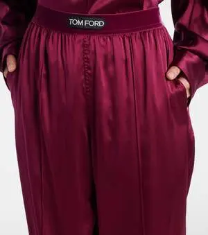 TOM FORD Silk-blend Satin Wide-leg Pants