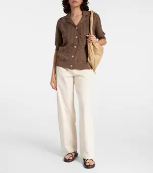 Varley Ellie Open-knit Shirt