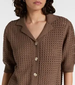 Varley Ellie Open-knit Shirt
