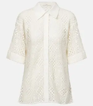 SIR. Crochet Cotton-Blend Shirt