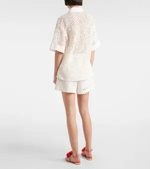 SIR. Crochet Cotton-blend Shirt - White