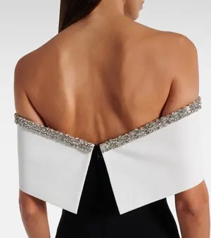 Roland Mouret Embellished Off-shoulder Gown