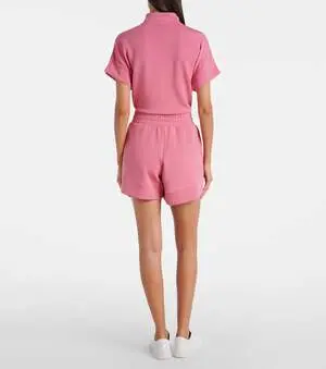 Varley Atrium High-rise Jersey Shorts - Pink