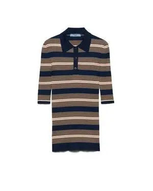 Prada Striped Cotton Polo Shirt