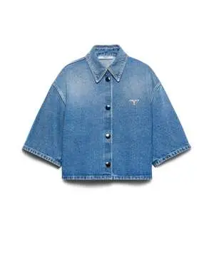 Prada Contrast Stitching Shirts For Women