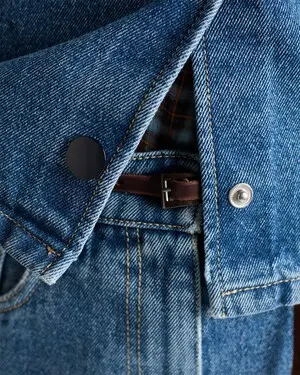 Prada Cropped Denim Shirt - Blue