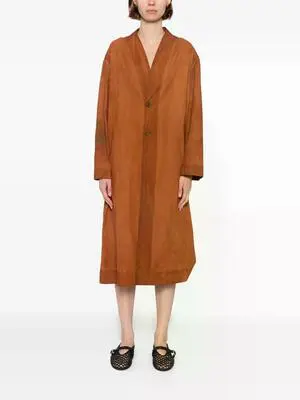 KINYAN LAM Cotton Collarless Coat