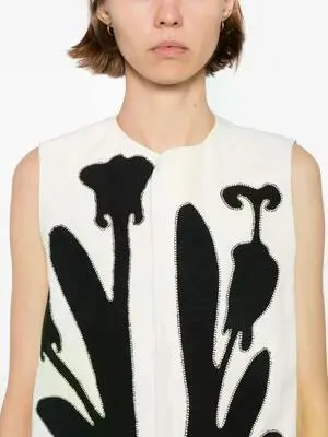 KINYAN LAM Appliqué Embroidered Vest
