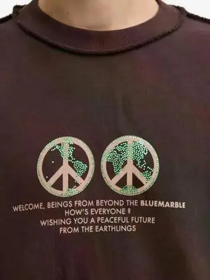 BLUEMARBLE Peace-globe Print Sweatshirt