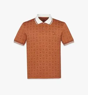 Mcm Piqué Polo In Monogram Jacquard