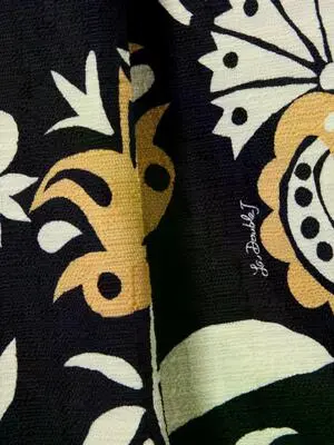 La DoubleJ Floral-print Pleated Trousers