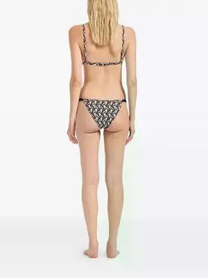 La DoubleJ Fonda Geometric-print Bikini Bottom