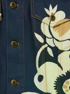 La DoubleJ Floral-print Denim Jacket