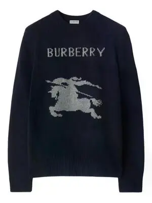 Burberry Equestrian Knight-motif Sweater - Blue