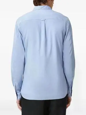 ALLSAINTS Hawthorne Embroidered-logo Shirt - Blue