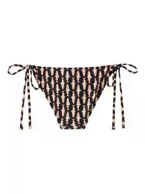 La DoubleJ Fish-print Bikini Bottom - Blue
